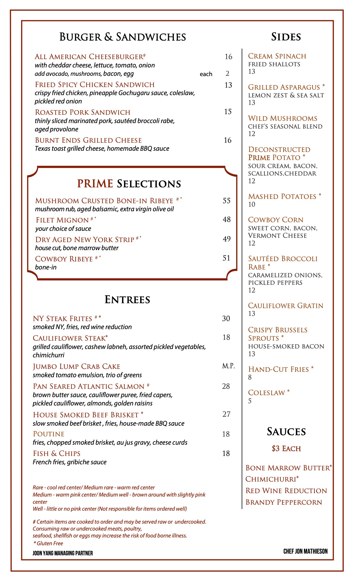 Lunch - American Prime